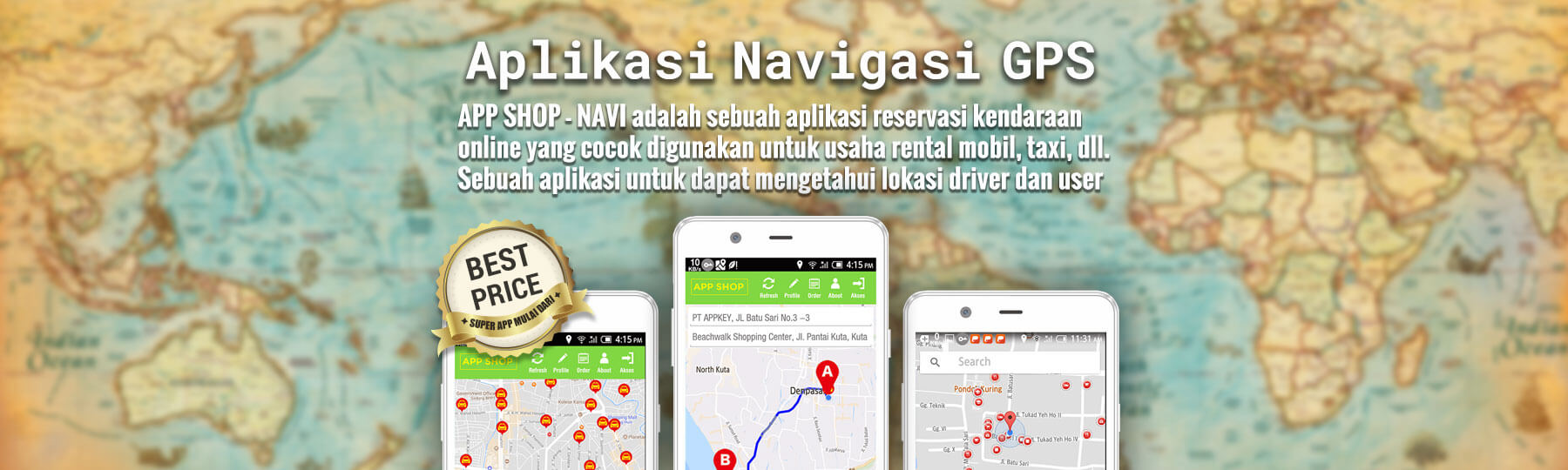 Aplikasi Navigasi GPS | Jasa Pembuatan Aplikasi Android | APP SHOP - NAVI